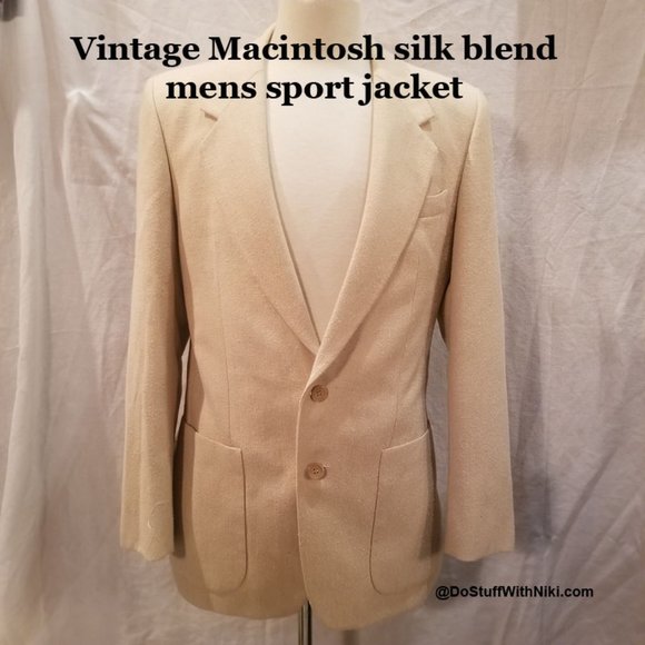 MacIntosh | Suits & Blazers | Vintage Macintosh Silk Blend Mens Sport ...